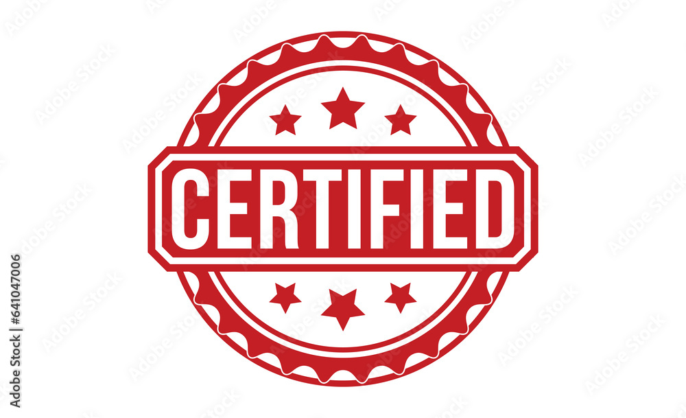 Certified stamp red rubber stamp on white background. Certified stamp ...