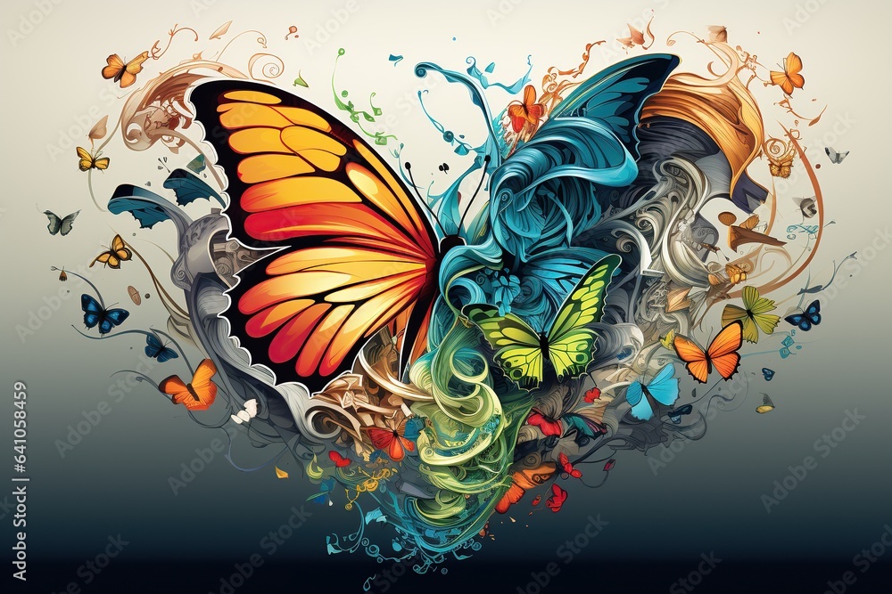 Amazing Transformations showcased in a dynamic artwork. Metamorphosing ...