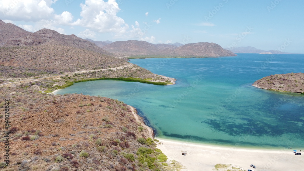 drone photography at el requeson beach in baja california sur mexico ...