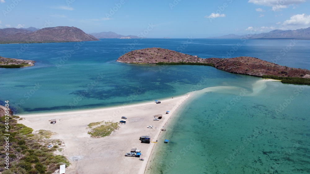 drone photography at el requeson beach in baja california sur mexico ...