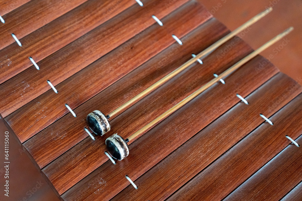 Ranad is a Thai musical instrument that is a type of xylophone. Stock ...
