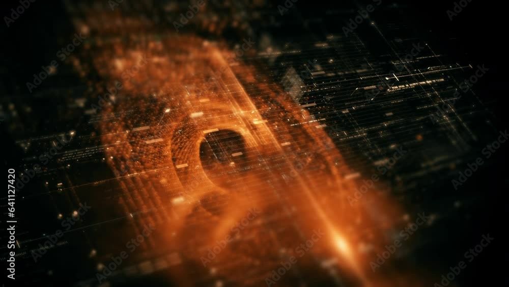 Advanced data matrix simulation UI with cutting-edge digital ...