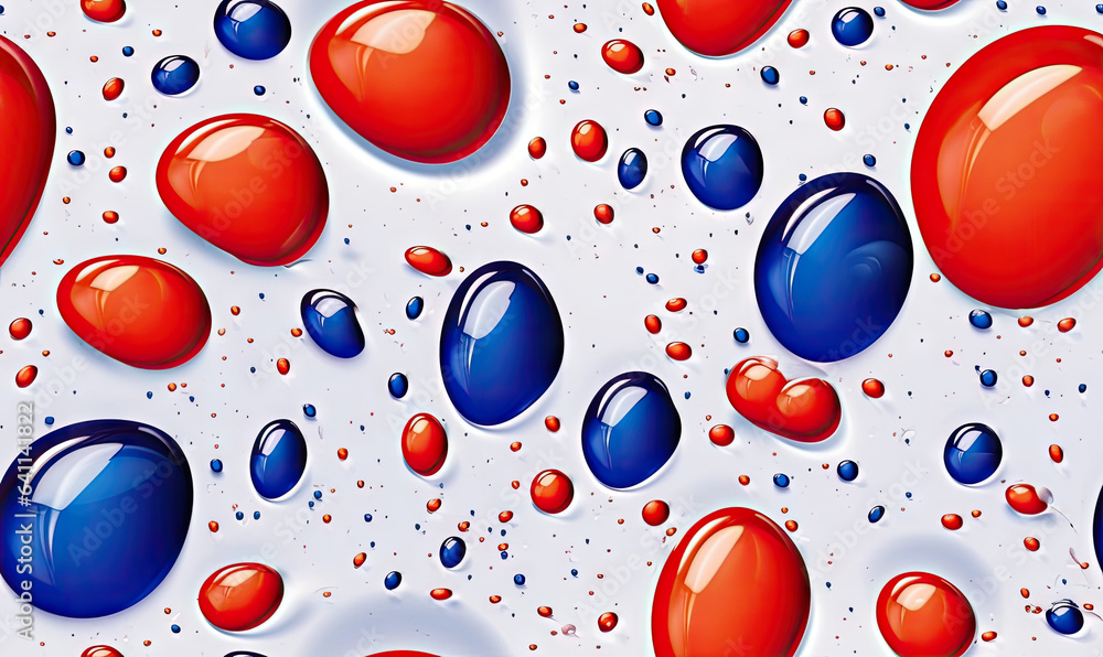 Blue and red bubbles background. Wave abstract in the white wallpaper ...