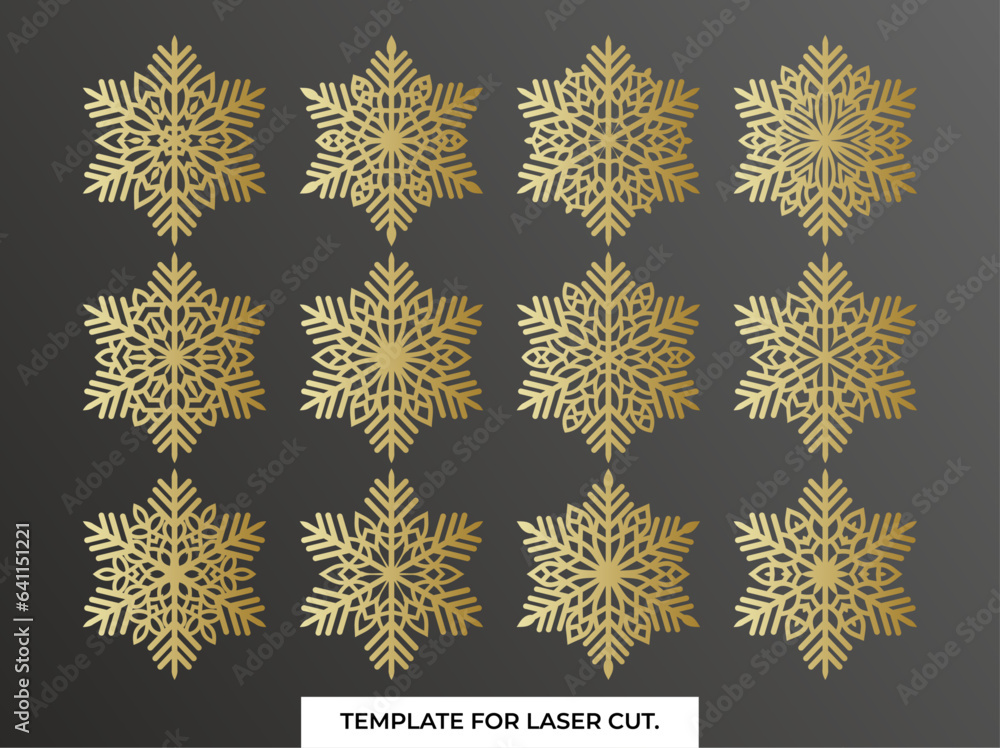 Snowflake icons set. Snowflake symbols. Snow icon.Set of snowflakes ...