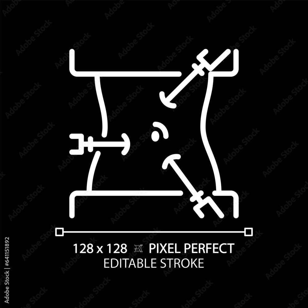 Laparoscope pixel perfect white linear icon for dark theme ...