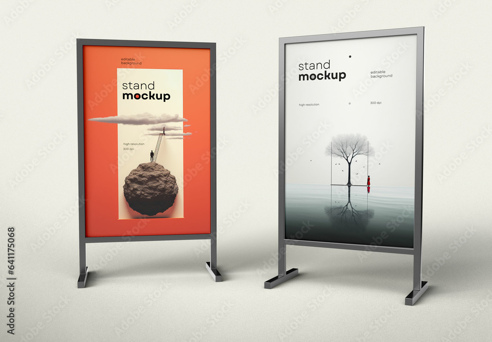 Display Stand Mockup / Poster Stock Template | Adobe Stock
