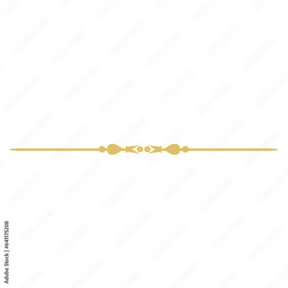 Gold Line Divider Stock Vector | Adobe Stock