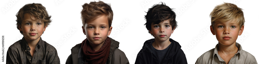 Cute young boy s portrait against a transparent background Stock ...