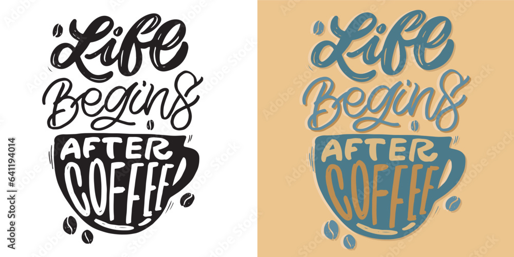 Set with hand drawn lettering quotes in modern calligraphy style about ...