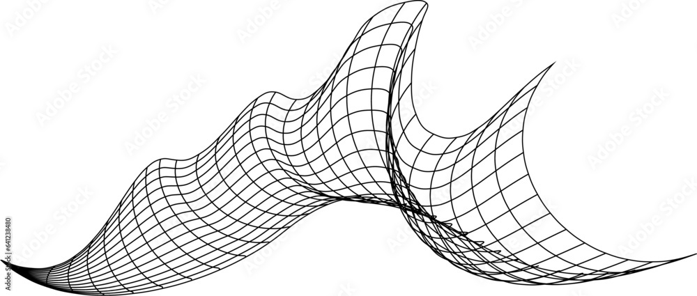 Net flying waving. Texture wave textile. Fabric square cells sea wind ...