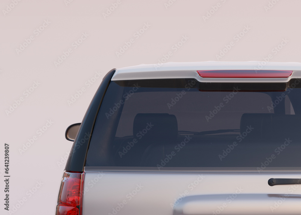 Car back view mock up. Template for your sticker, advertising, logo ...