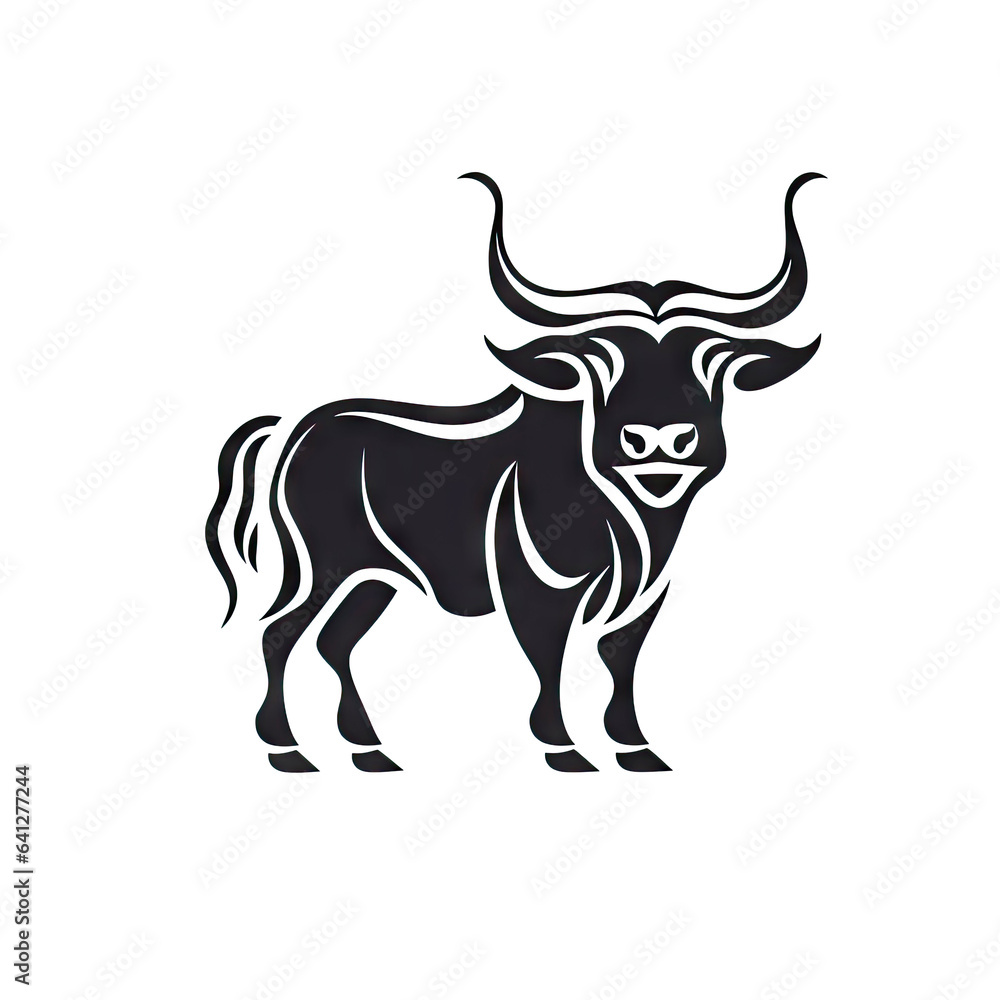 Ornate Taurus Icon, Sheep Portrait Isolated, Chinese Horoscope Minimal ...