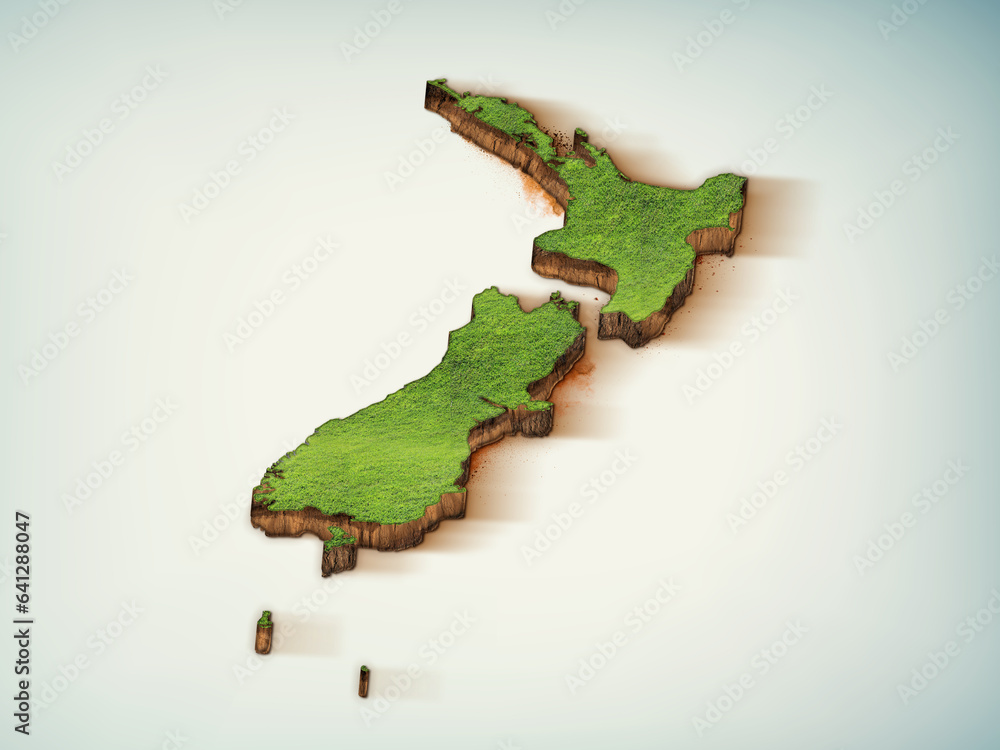 High-quality new zealand 3D soil map, new zealand 3D soil map render ...
