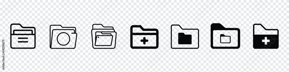 Folder Icon in trendy flat style, folder icon vector design element ...