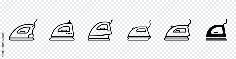 iron icon, Iron icon set. Dry and steam iron vector icon set. Iron icon ...