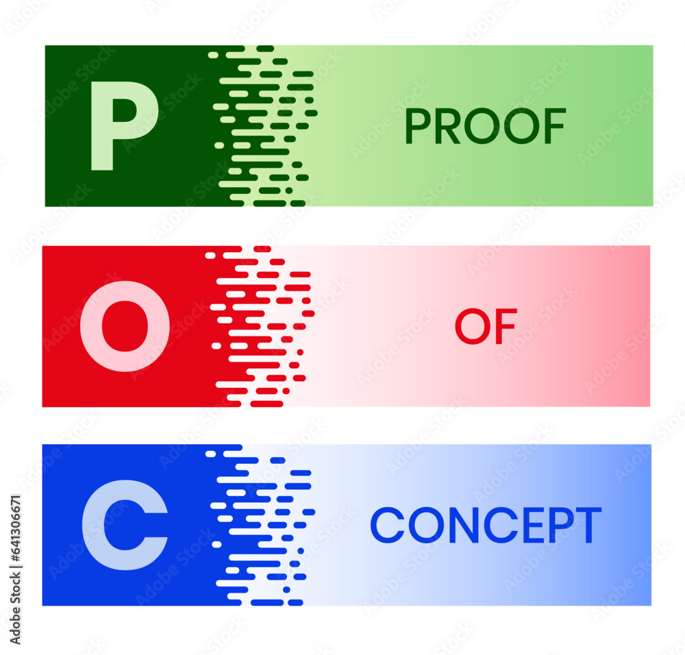 POC - Proof of Concept acronym. business concept background. vector ...