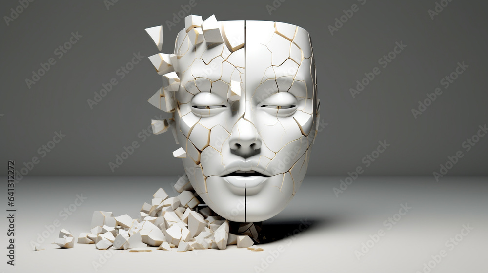 white mask on a white background HD photographic image wallpaper Stock ...