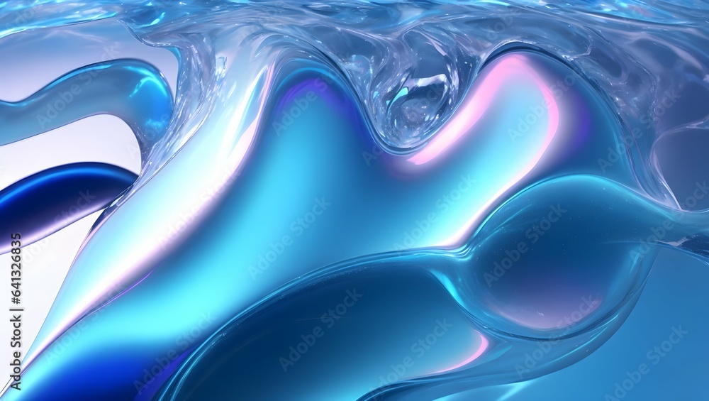 Holographic background with ice blue. Iridescent holographic foil ...