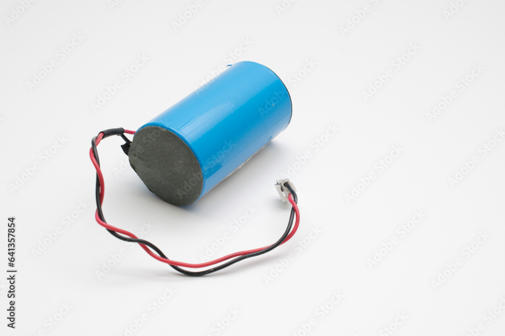lithium ion battery isolated on white background. energy storage Stock ...