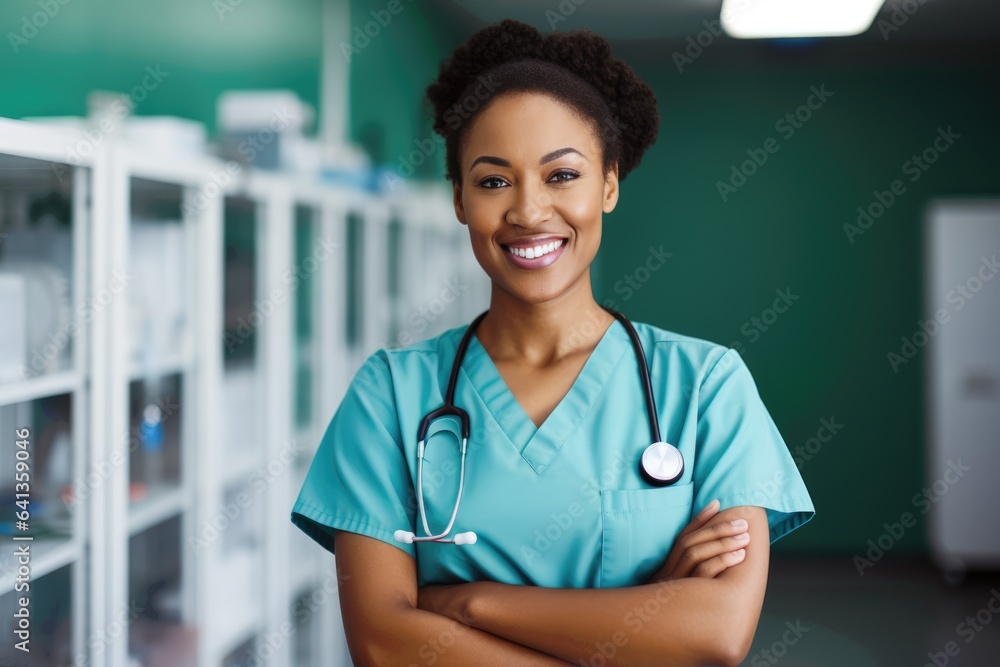 African-American Nurse in Hospital Setting Concept for Health Care ...