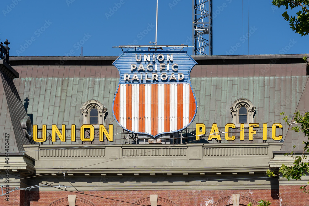 Union Pacific Depot building in Salt Lake City, Utah, USA - June 27 ...