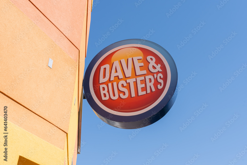 Dave and Buster's logo on the building in Salt Lake City, Utah, USA ...