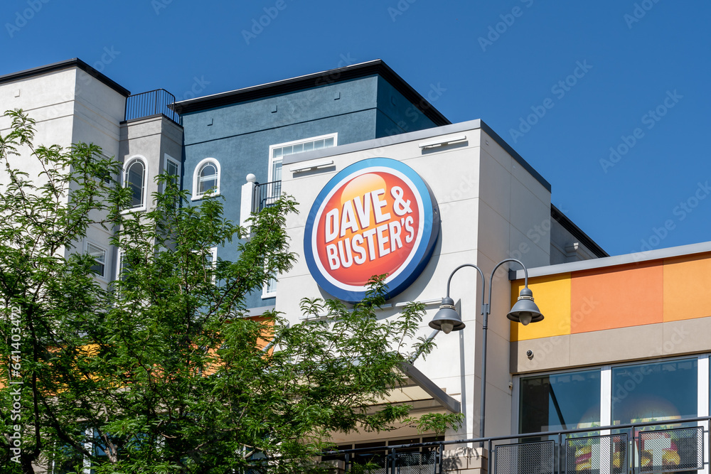 Dave and Buster's logo on the building in Salt Lake City, Utah, USA ...