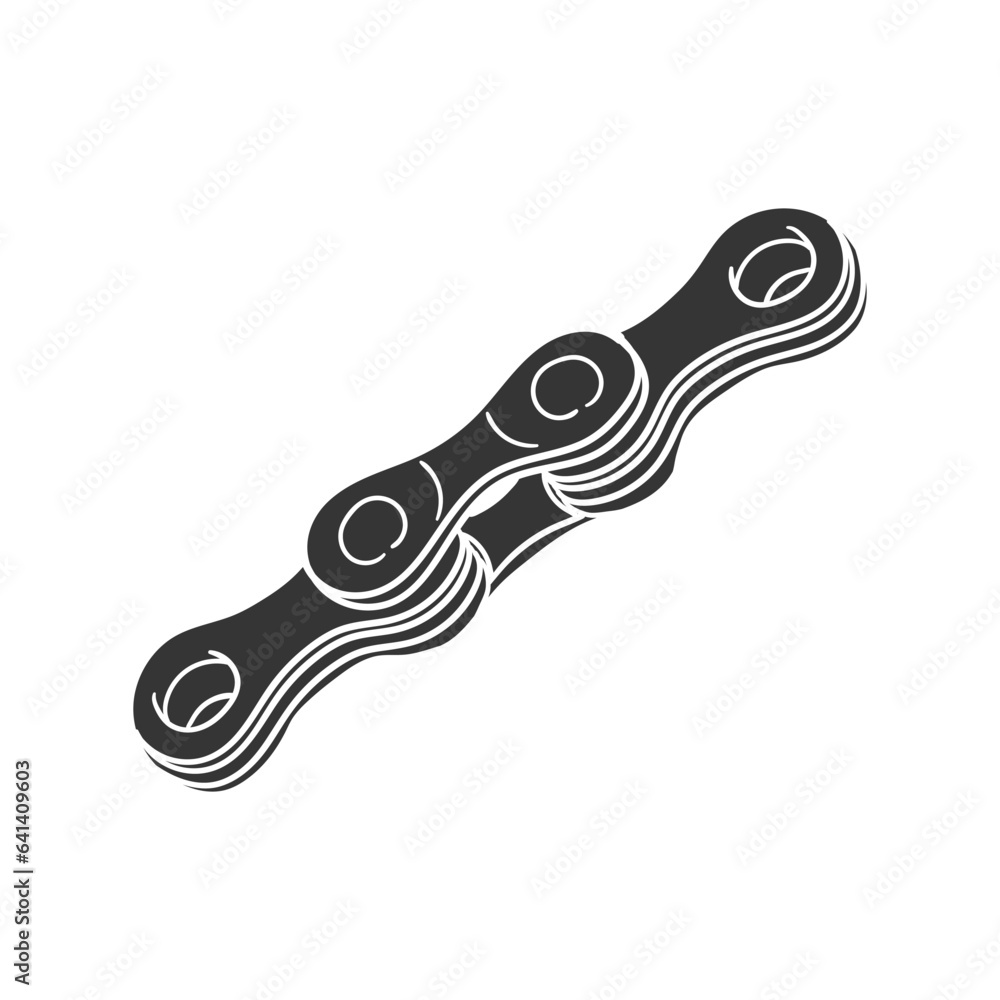 Bicycle Chain Icon Silhouette Illustration. Engine Vector Graphic ...