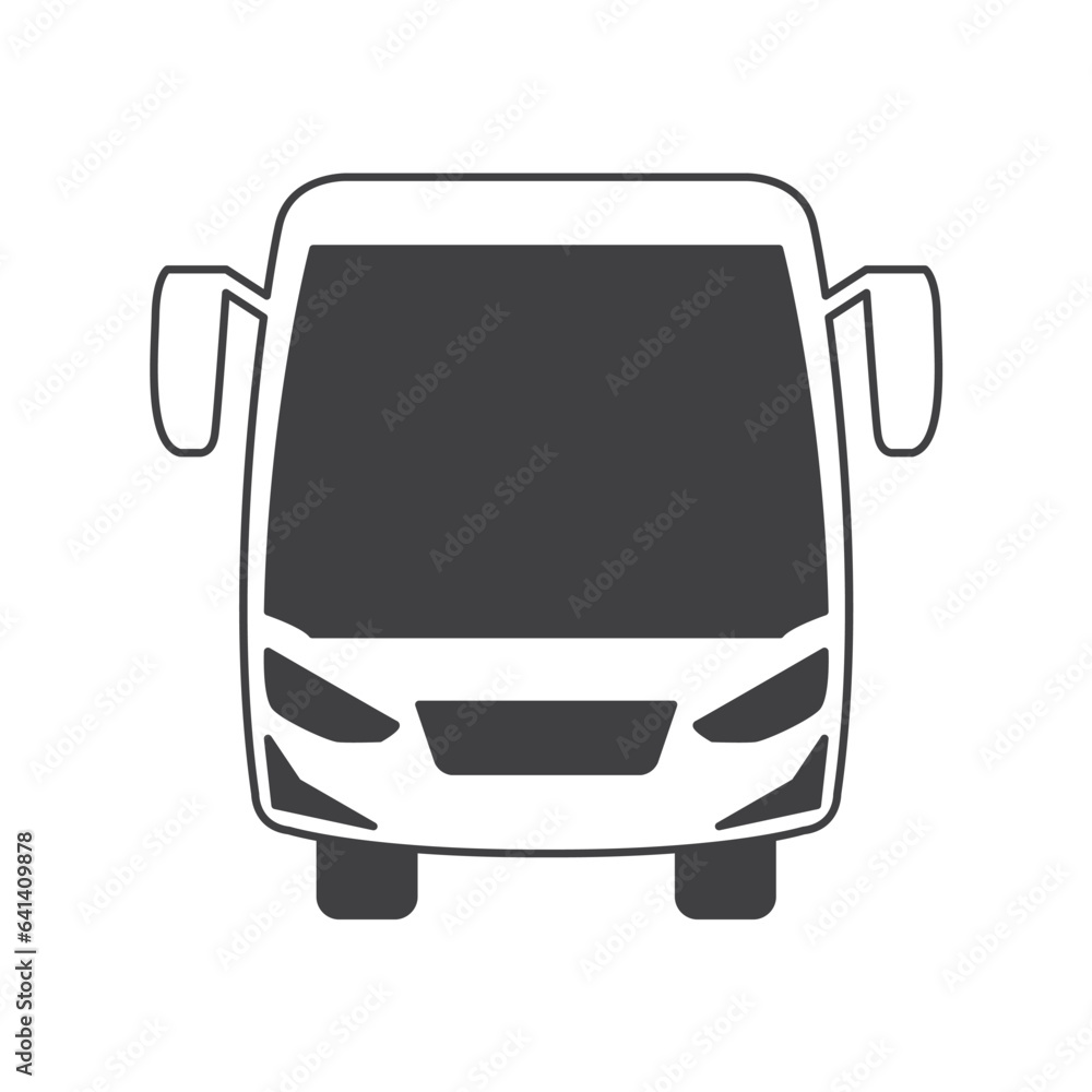 Simple bus icon vector, public transportation icon, flat design best ...