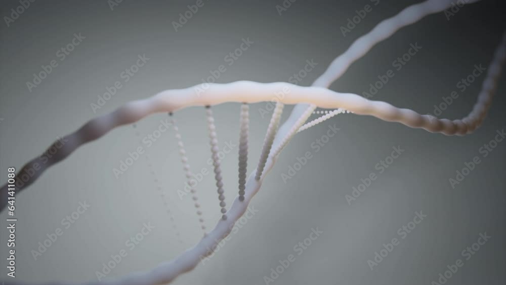 Moving dna helix in 3d. Design. Lines of spiral dna with emerging ...