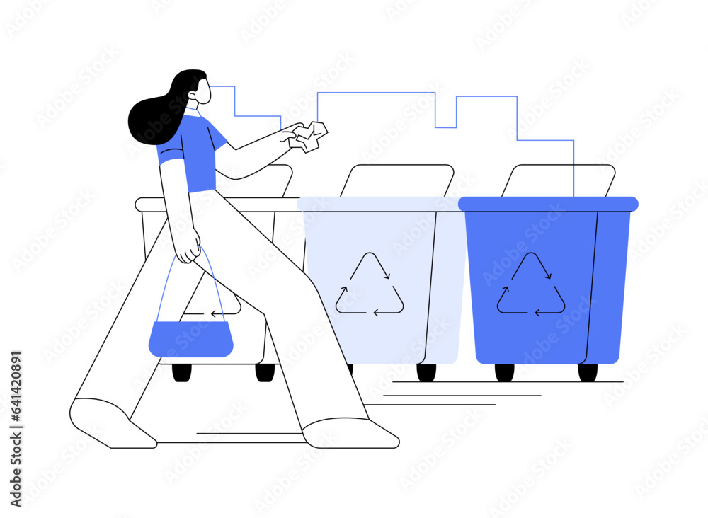 Poster Urban waste segregation abstract concept vector illustration ...