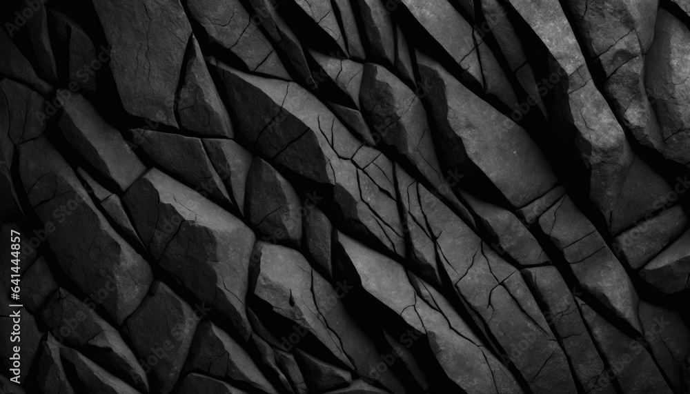 Monochromatic black and white rock texture, highlighting the beauty of ...