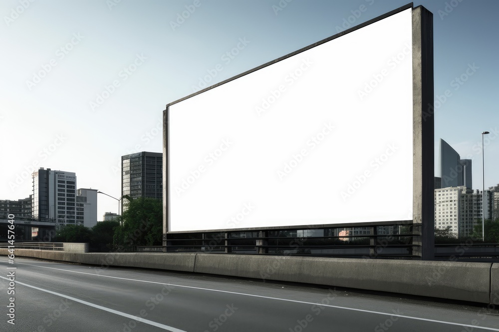 Big empty billboard in big city, empty billboard with copy space for ...
