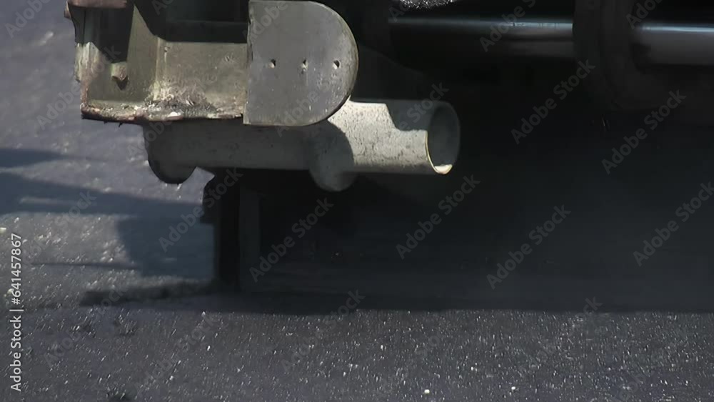 Tar Surface Laying Machine tarring, construction Stock ビデオ | Adobe Stock