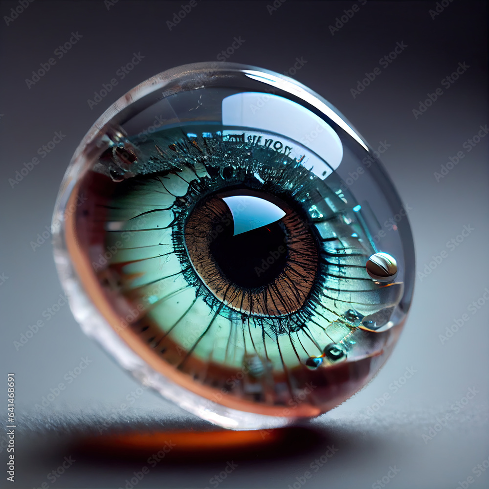 Power core and gear generator concept with energy flow inside robot eye ...