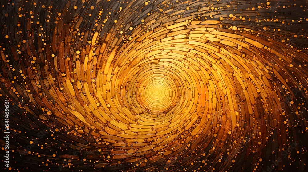 Golden spiral, gold vortex with light brush strokes for luxury ...