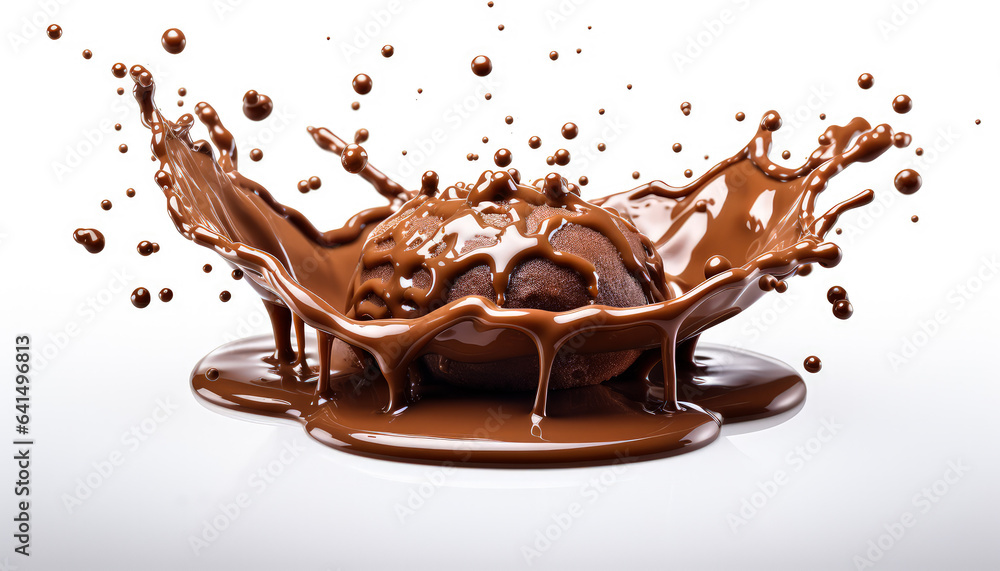 Chocolate Rhapsody A Melodic Journey with Drop Splash Elegance, Sensual ...