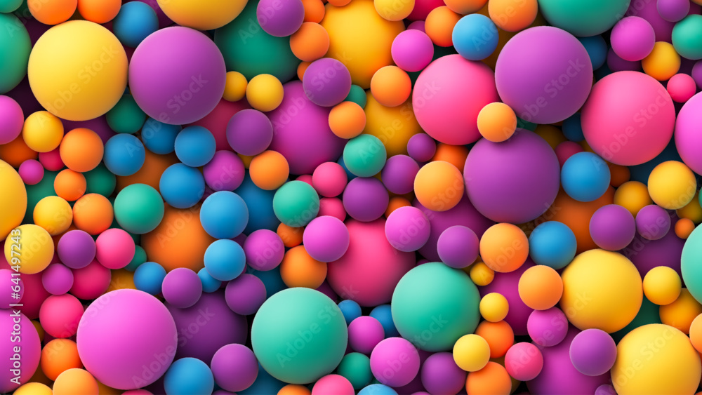 Many colorful random bright soft balls background. Colorful balls ...