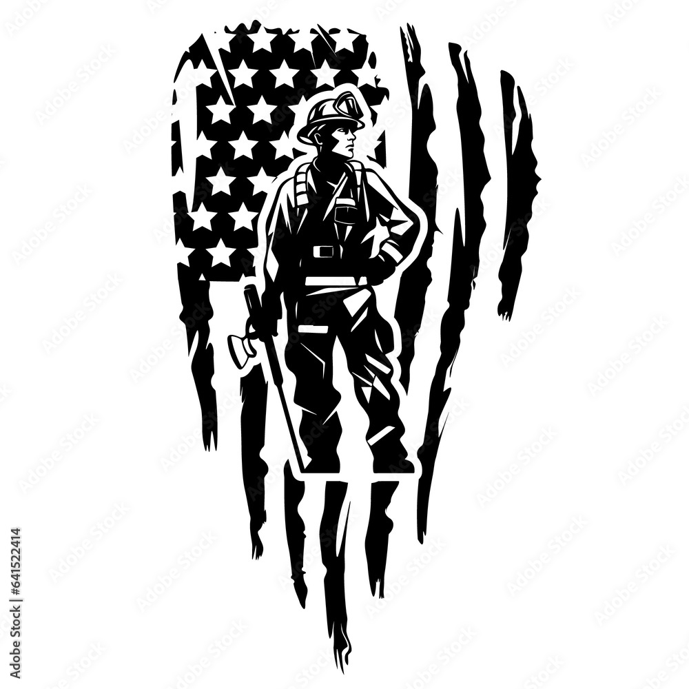 firefighter svg, firefighter flag svg, fireman svg, fire department svg ...