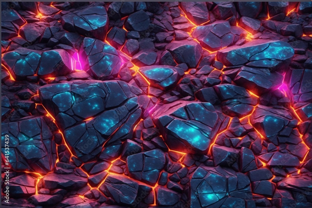 Neon Rock Texture Background, Neon Stone Texture Background, Lava Stone ...