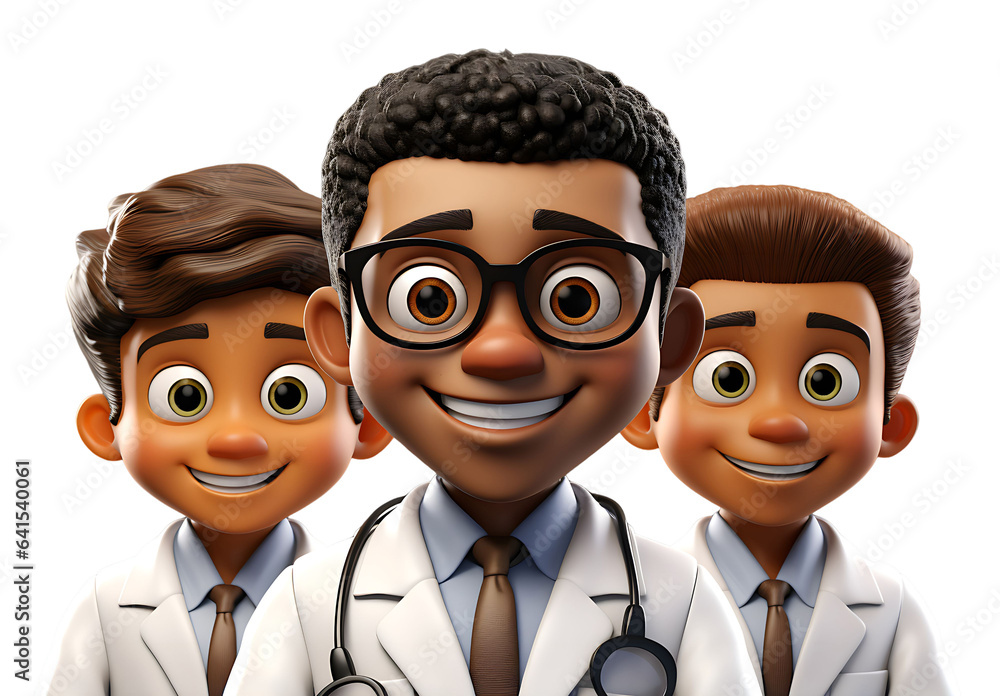 Three Multicultural(Black, Hispanic, Asian etc) Doctors, One Doctor ...