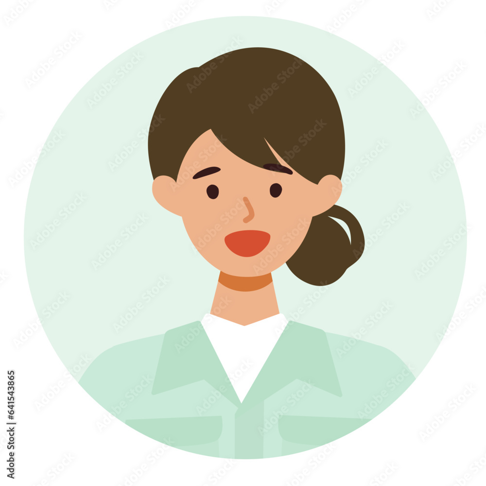 Woman wearing factory worker uniform. Factory worker Woman cartoon ...