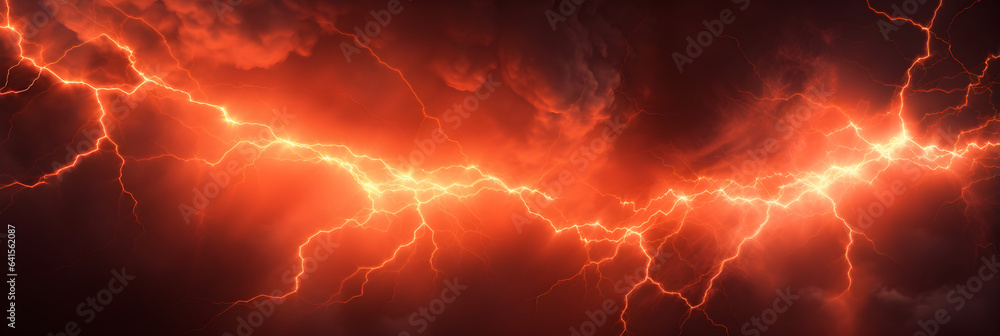 abstract red lightning cloud background banner Stock Photo | Adobe Stock