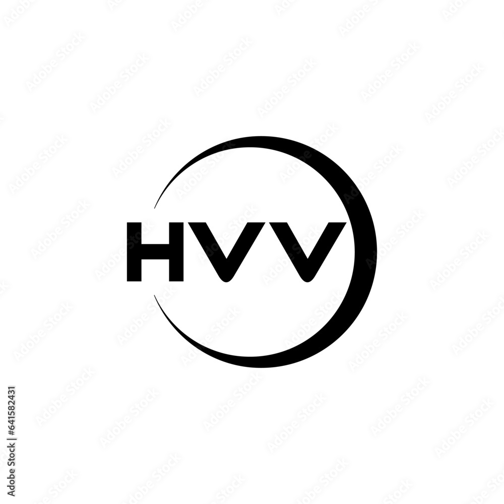 Vecteur Stock HVV letter logo design with white background in ...