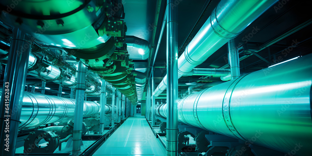 Green Hydrogen renewable energy production pipeline. Green hydrogen gas for clean electricity ...