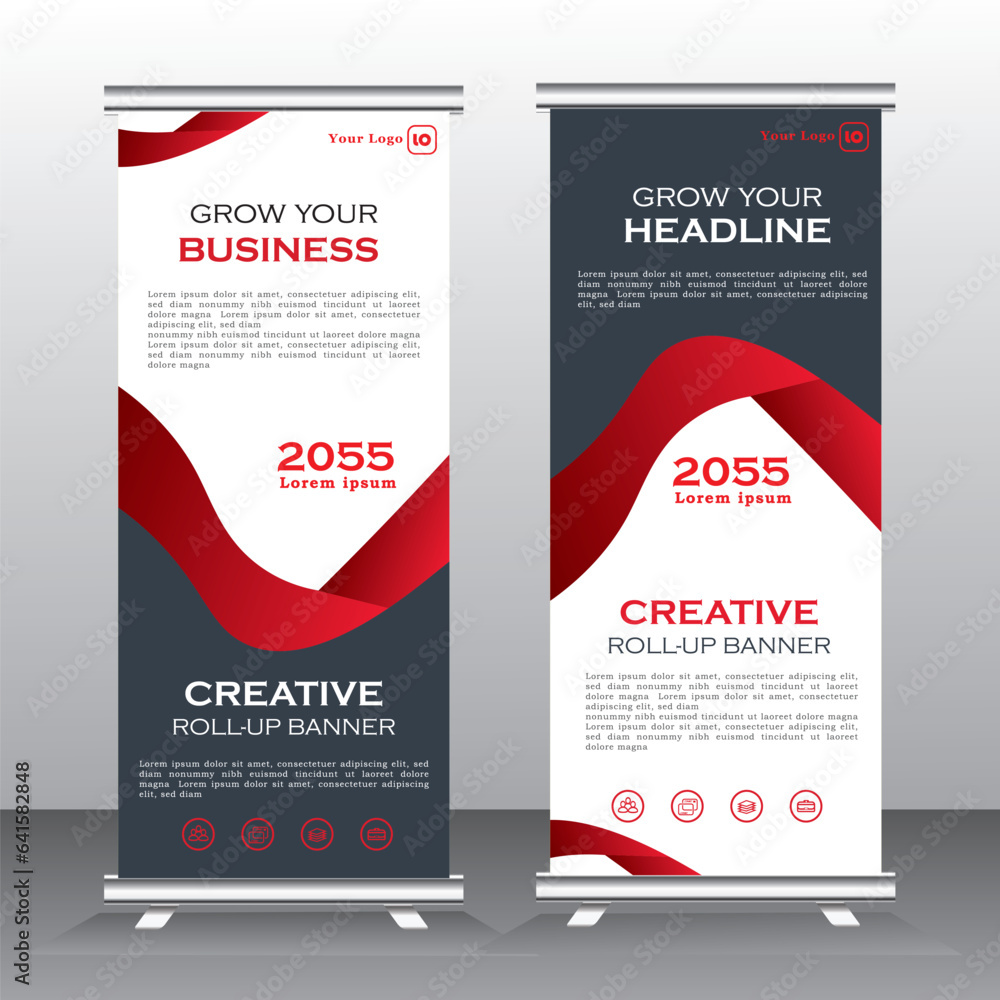 Vetor de vertical banner template, abstract vector illustration ...