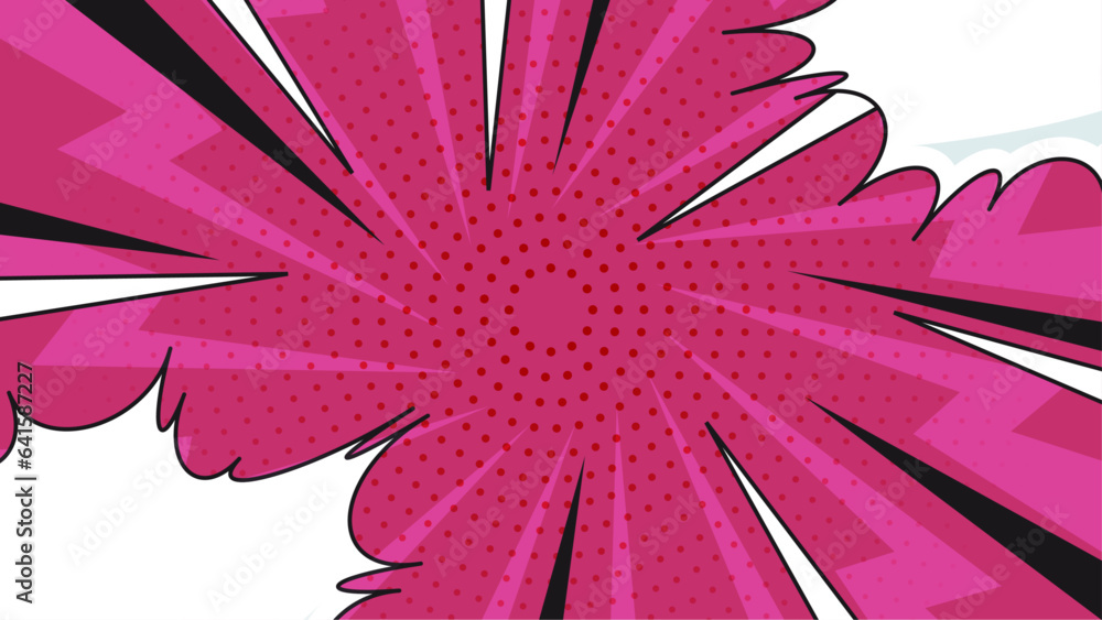 Colorful vector comic cartoon style wallpaper zoom background Stock ...