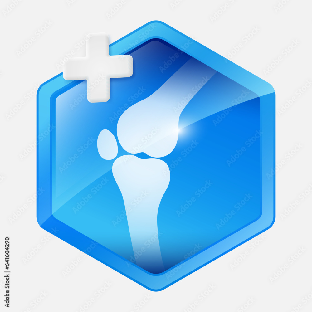 Symbol of a specialized orthopedic hospital. Treats knee joints and ...