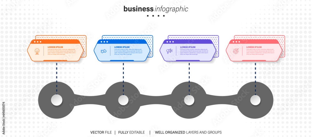 Growth opportunity infographic chart design template. Editable ...