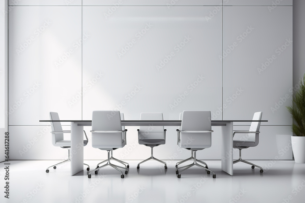 Office meeting room, clean minimal and blur background, isolated Stock ...